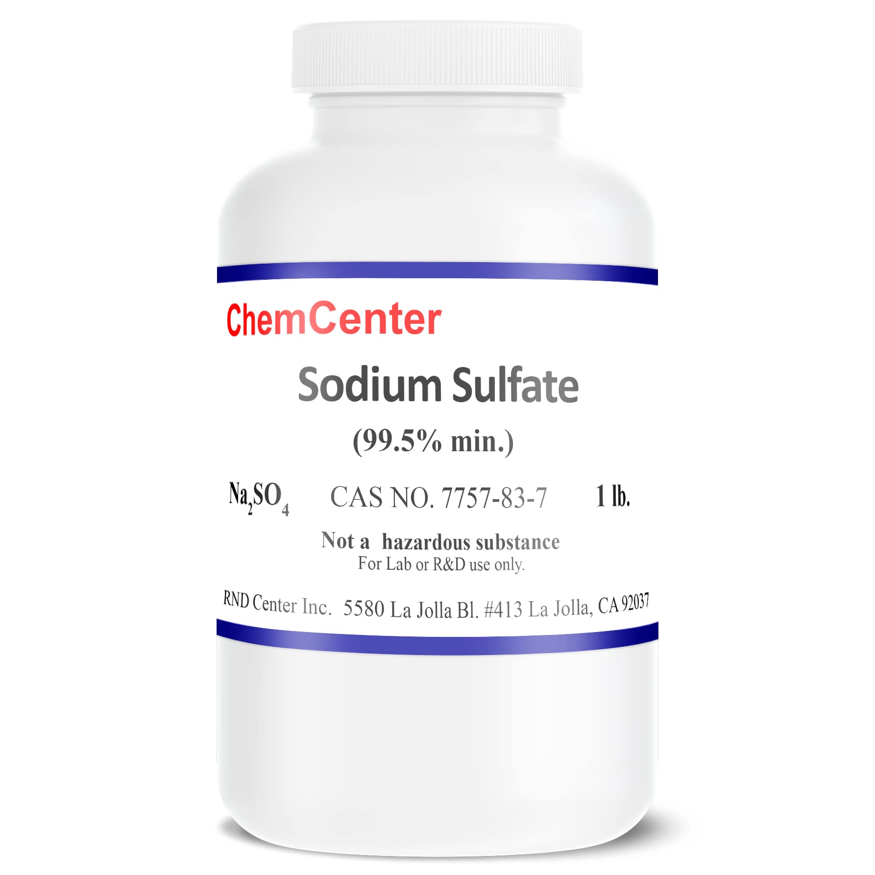Sodium Sulfate, High Purity, 99.5% min., 1lb.