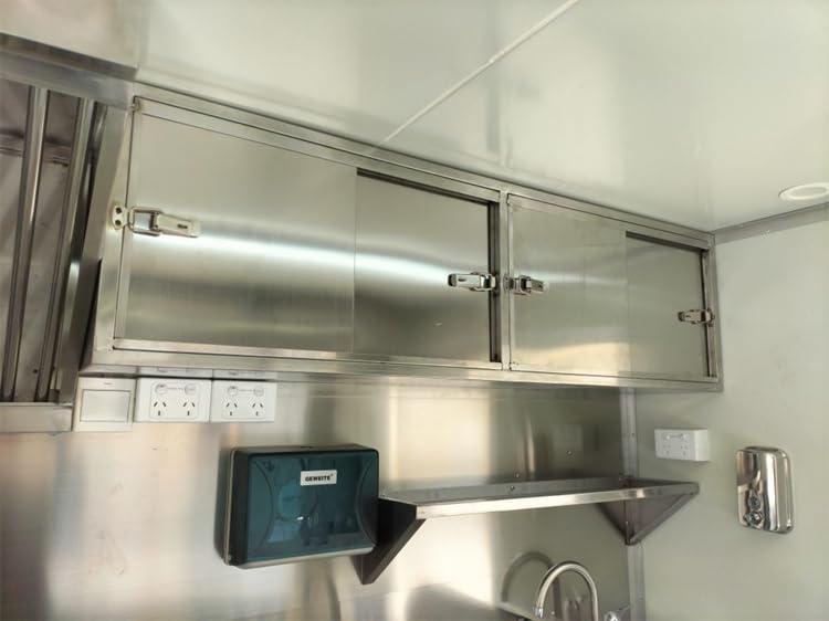 Mobile Food Trailer GL-FS250 Compact Shawarma, Coffee & Street Food Kiosk - 8.2 ft x 6.6 ft, Stainless Steel Work Table, Dual Sink, Water System, Electric Box - Ideal for Outdoor Catering and Events