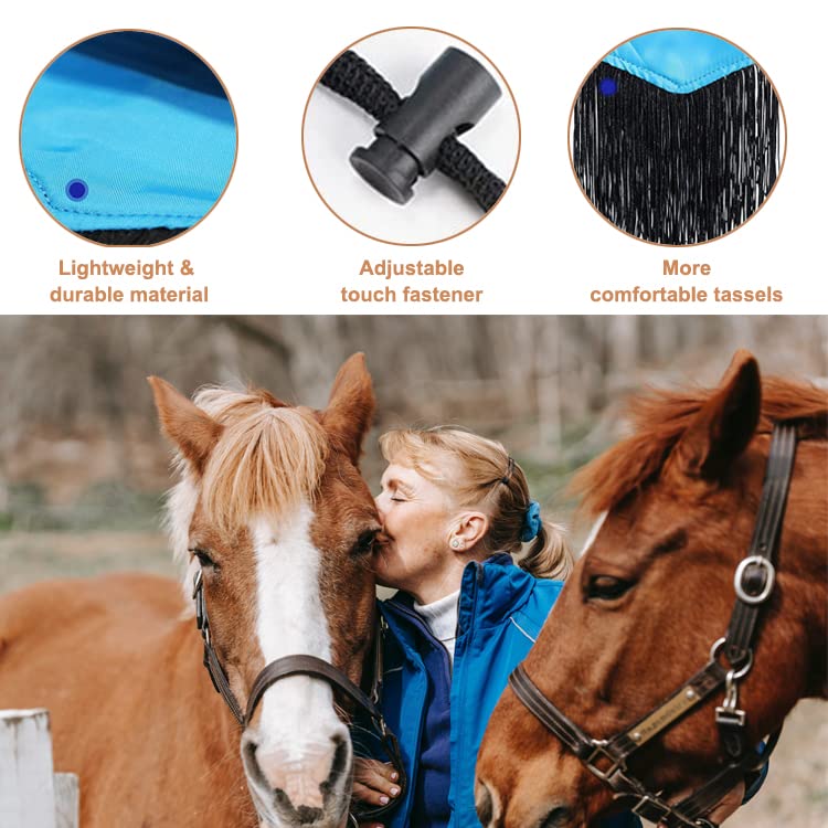PLORBACH 2PC Horse Tail Bag with Fringe & Snap, Waterproof Braid, Easy to Wear and Wrap, Suitable for Western and Aztec