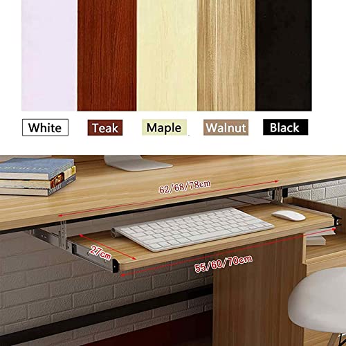 OM-PDD Keyboard Tray Under Desk Slide 20 Inches/ 24inches/ 28inches, Under Desk Tray, Slide Out Keyboard Tray Under Desk, Ergonomic, Wooden