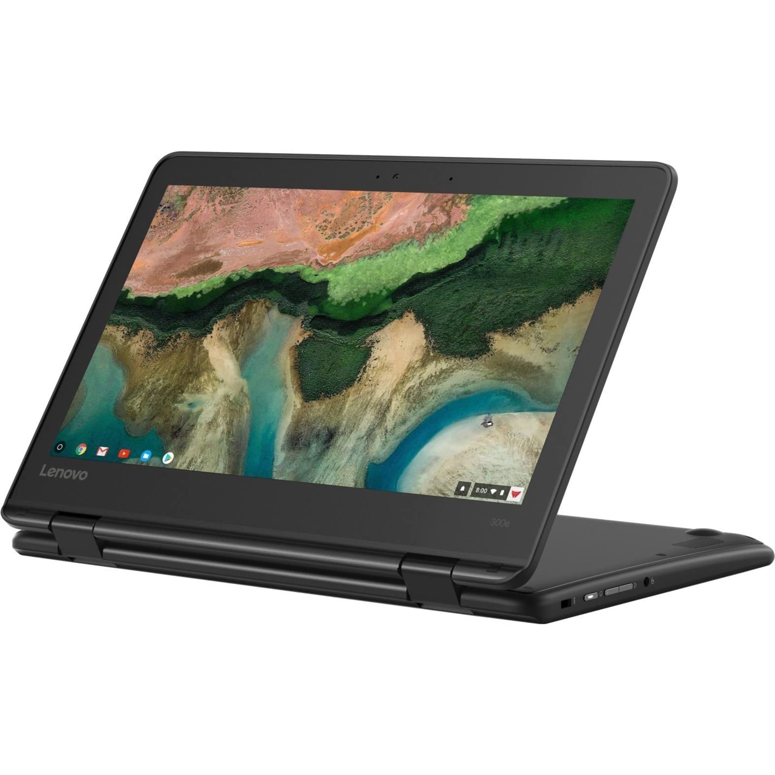 Lenovo 300e Windows 2nd Gen 81M9007MUS 11.6" Touchscreen Netbook - HD - 1366 x 768 - Intel Celeron N4120 Quad-core (4 Core) 1.10 GHz - 8 GB Total RAM - 128 GB SSD - Gray