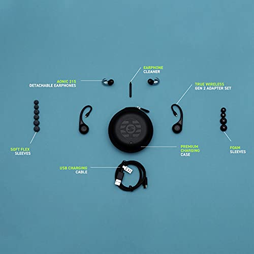 Shure AONIC 215 TW2 True Wireless Sound Isolating Earbuds with Bluetooth 5 Technology, Premium Audio with Deep Bass, Secure Fit Over-The-Ear, 32 Hour Battery Life, Fingertip Controls - (Gen 2) - Blue