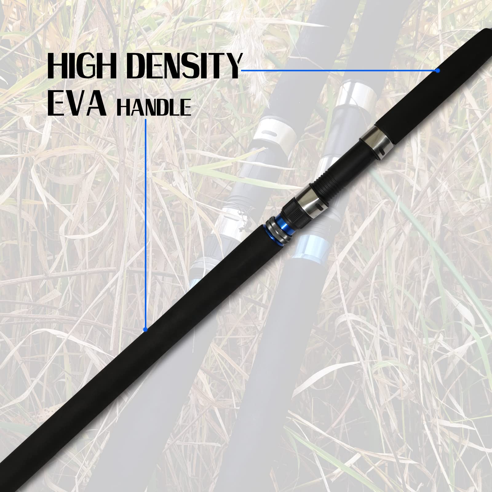 Fiblink Jigging Spinning Rod 1-Piece Saltwater Fishing Jigging Jig Rod (50-80lb,6-Feet,Heavy)