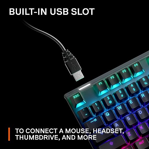 SteelSeries Apex Pro HyperMagnetic Gaming Keyboard — World's Fastest Keyboard — Adjustable Actuation — OLED Screen — RGB – USB Passthrough