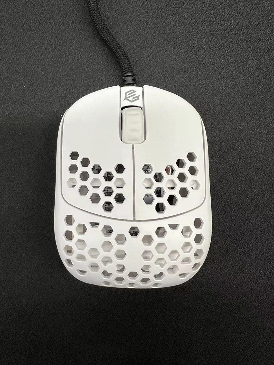 G-Wolves Hati Hsk Wired (White) Gaming Mouse Ultra Lightweight Honeycomb up to 16000 DPI - 3389 Performance Sensor (38g) (Minute-Wired-White)
