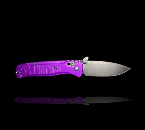 Purple, Top Topography Map, Billet Aluminum, Full Size Bugout, Gift for dad, Everyday Carry Knife Scales