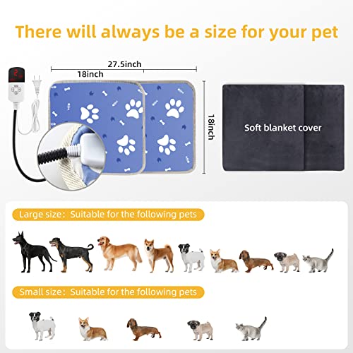 SoftGym Pet Heating Pad Dog Heating Pad Dog Cat Warming Pad Electric Heated Pad for Dogs and Cats Heating Pad Dogs Heated Mat for Dogs Indoor Warming Mat with Auto Power(S)