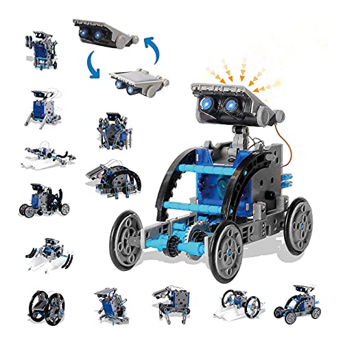 STELLAX ZONE 12 in 1 Solar Robot Kit, Building Robots for Kids 8-12 Year Olds Boys Girls Gifts, 190 Pcs STEM Education Science Toys Robotics Kits