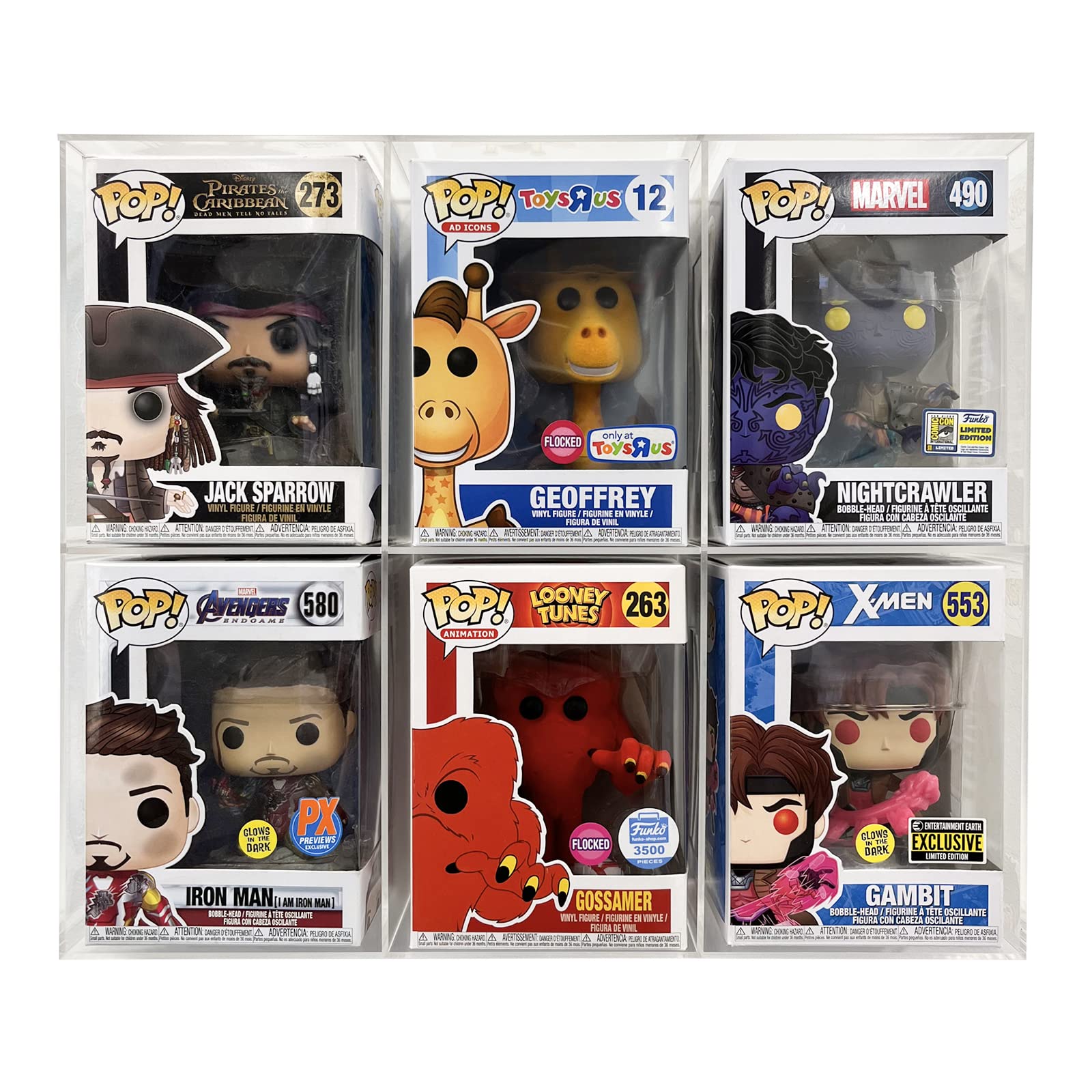 JDS Toy Store Shelf for Pop Display, Ultra-Clear Acrylic Display Case Providing A Beautiful Display, Does Not Come with Screw and Pops