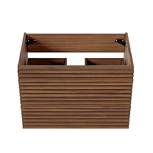 Modway Render 30" Wall-Mount Bathroom Vanity in Walnut - Sink Basin Not Included