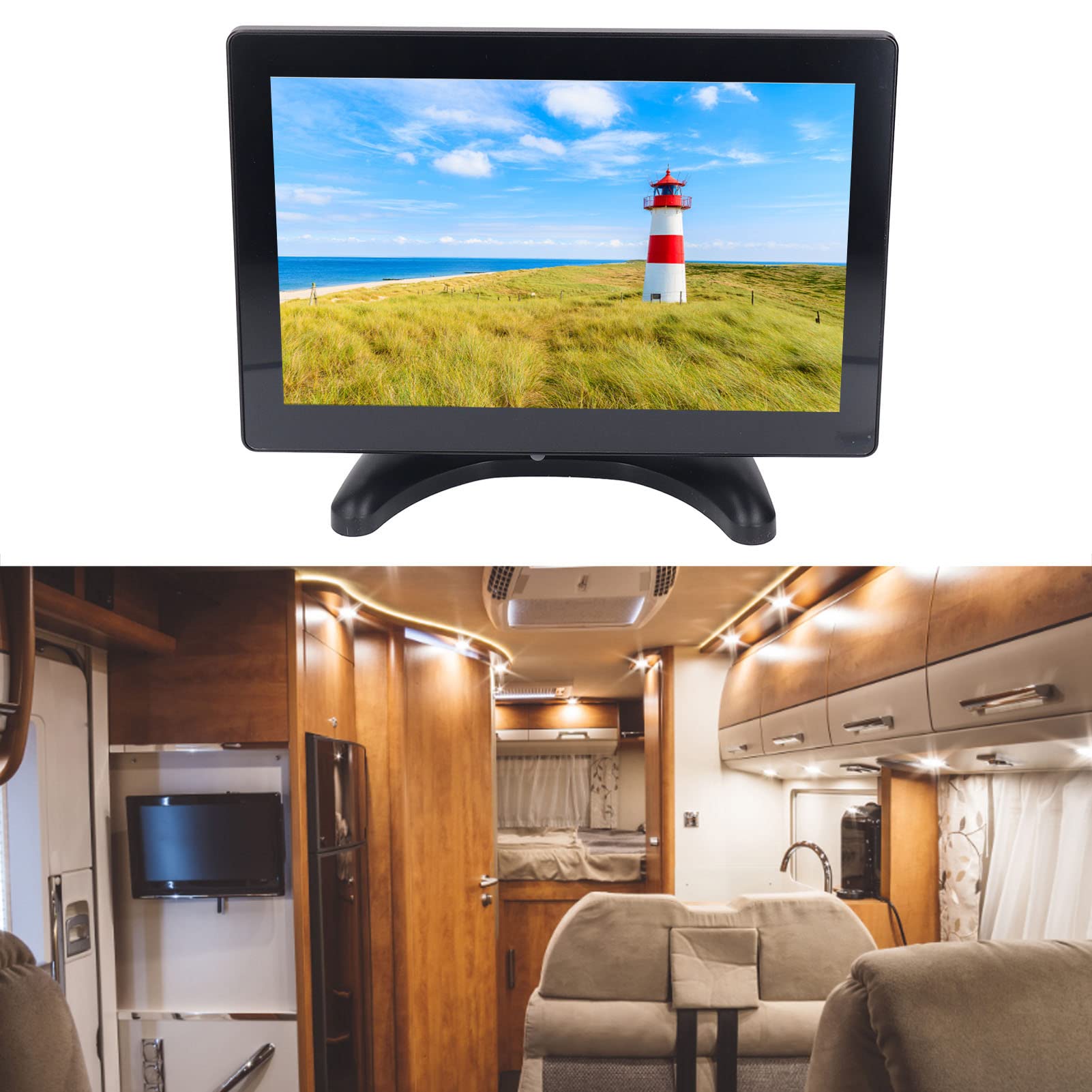 KUIDAMOS Portable Monitor, 10.1in Multi Interface Wide Application Display Screen for DVR(#3)