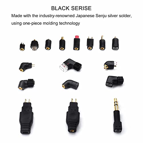 okcsc MMCX Cable Adapter Work for MMCX Cable Connected to Sennheiser HD414 HD650 HD600 HD580 HD565 HD545 HD535 HD525 HD265 HD25 Headset Connector Black