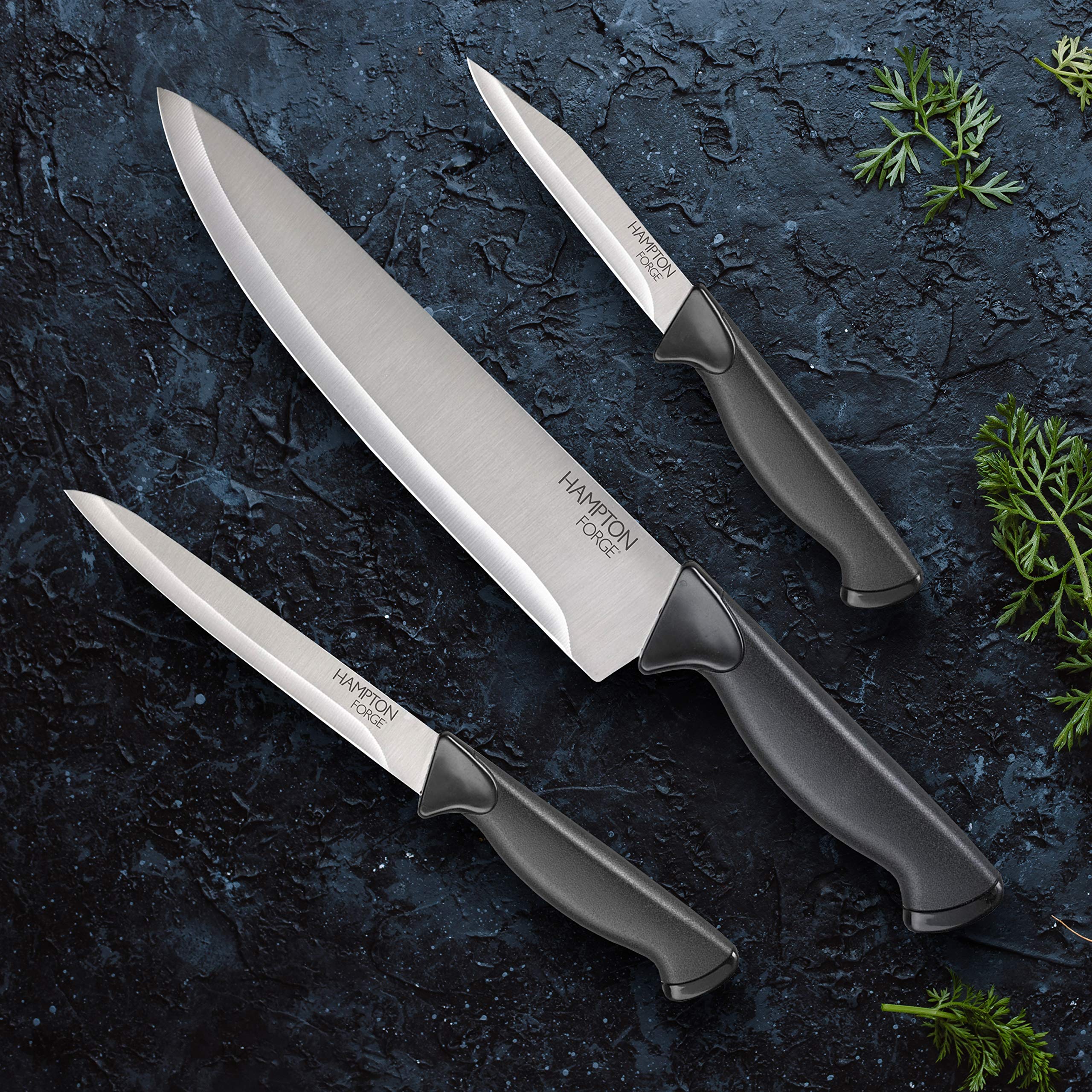 Hampton Forge β Emmett β 3 Piece Knife Set β Black