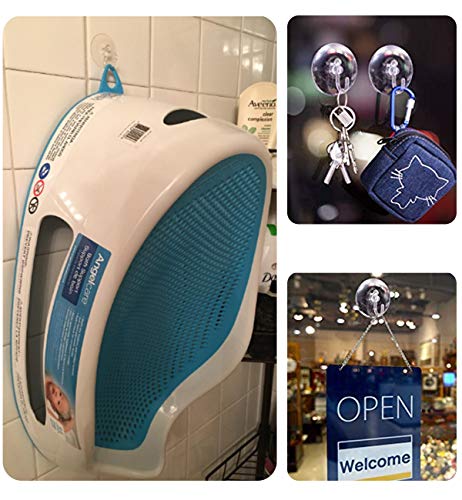Suction Cup Hooks Clear Plastic Sucker Pads for Window Glass Shower Bathroom Kitchen Wall with 4 Styles 60 mm 50 mm 40 mm 30 mm Support Festivals Parties Events Theme Carnival Decorations (30 mm)