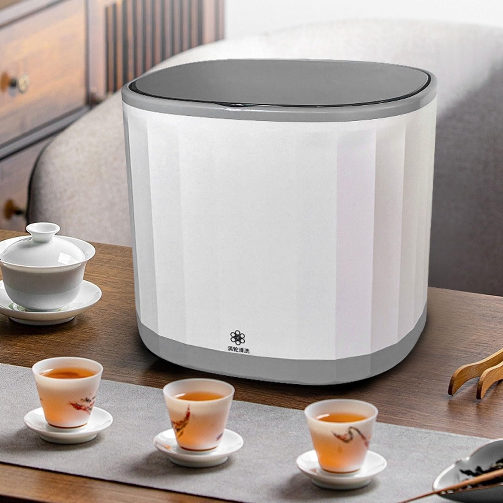 Mini Dishwasher, Compact Countertop Dishwasher with 4L Built in Water, 360° Spray & 2000mAh Battery, USB Rechargeable Portable Dishwasher for Small Apartments, Dorms & RVs