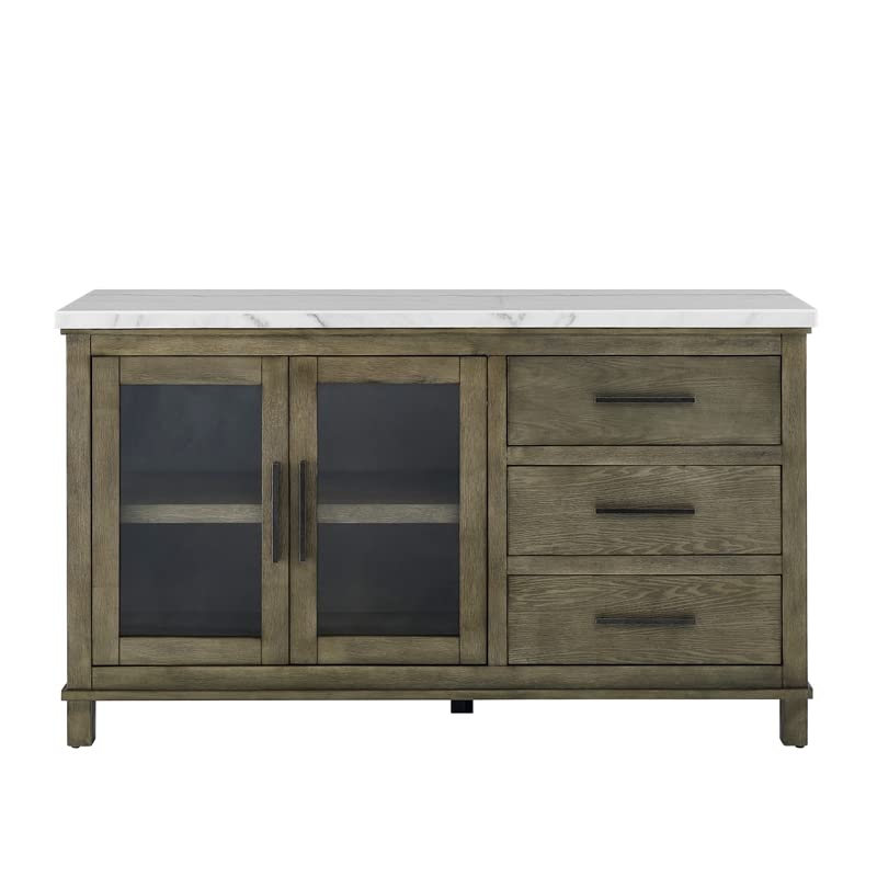 Steve Silver Company Grayson White Marble Top Server