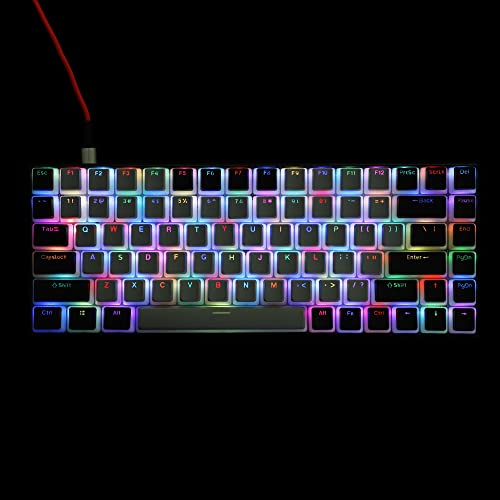 YMDK 128 PBT Double Shot Doubleshot Shine Through ANSI ISO OEM Profile Pudding Keycaps Key caps for MX Mechanical Keyboard 61 68 87 104 (128 Black Gray)