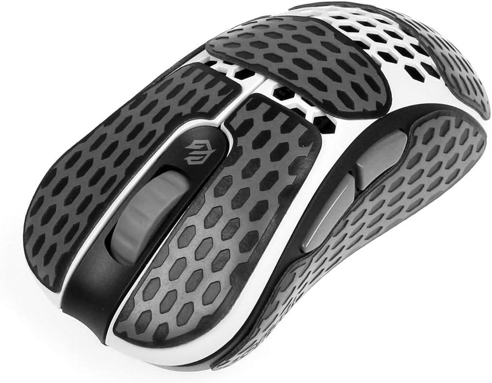 Gwolves Skoll Mini SK-S White 50g Ultralight Weight Honeycomb Design Ergonomic Wired Gaming Mouse with 3389 Sensor - PTFE Skates - 16,000DPI - Detachable Cable (White) (Small)