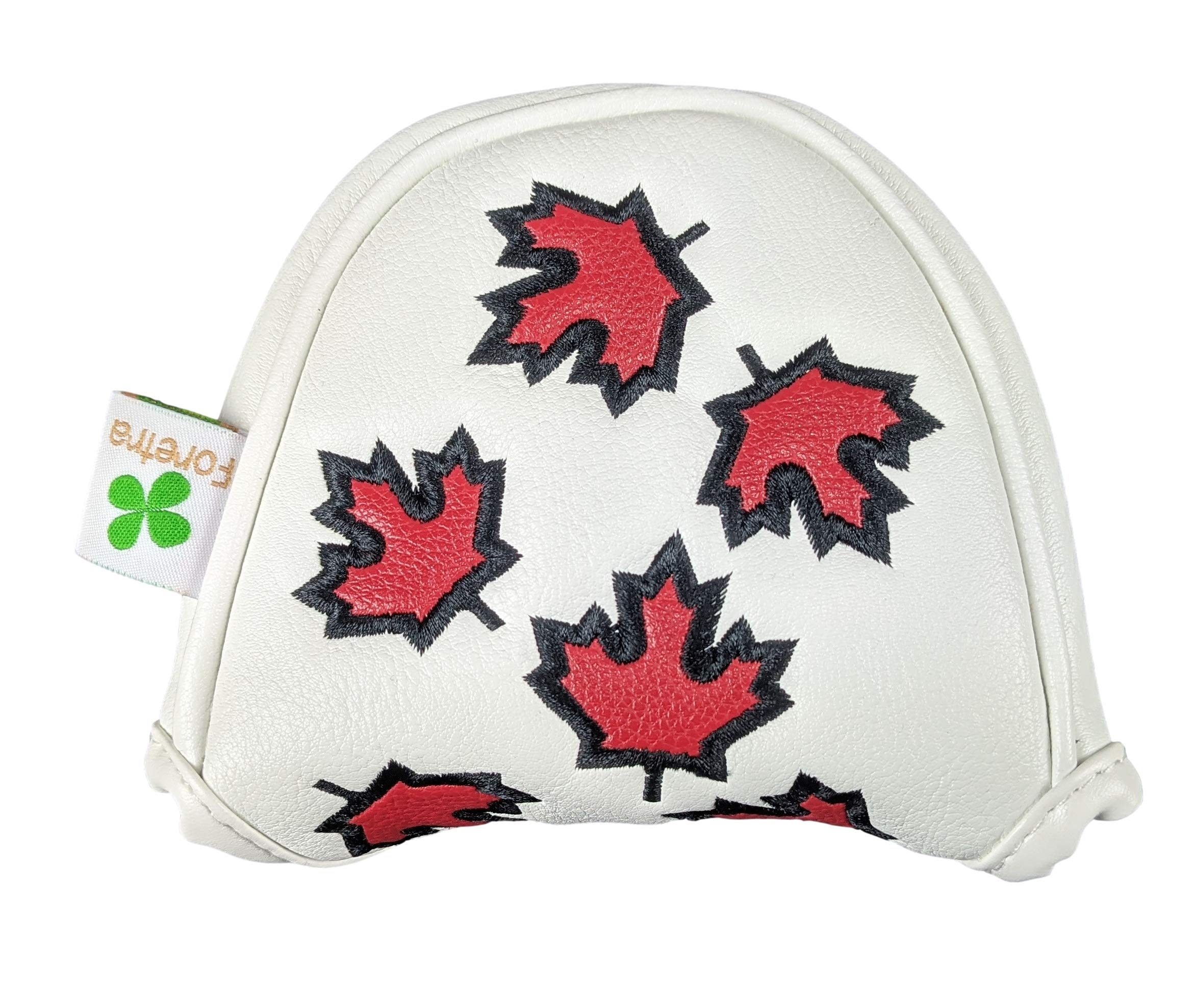 Foretra β Canada Maple Leaf - Golf Putter Headcover Quality PU Leather Magnetic Closure for Mallet Style Putters Scotty Cameron Odyssey Taylormade Ping