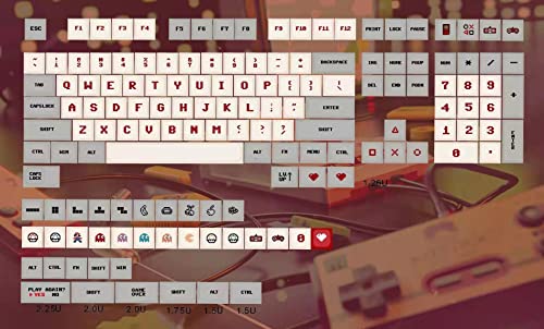 YMDK 146 Key Gameboy Dye Sub ZDA PBT Keycap Similar to XDA for MX Keyboard 104 87 61 Melody 96 KBD75 ID80 GK64 68(Only Keycap) (Gameboy)