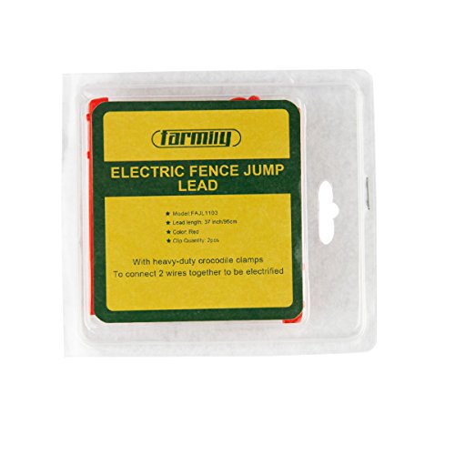 Farmily Jumper Leads Wire for Portable Electric Fence Red Color