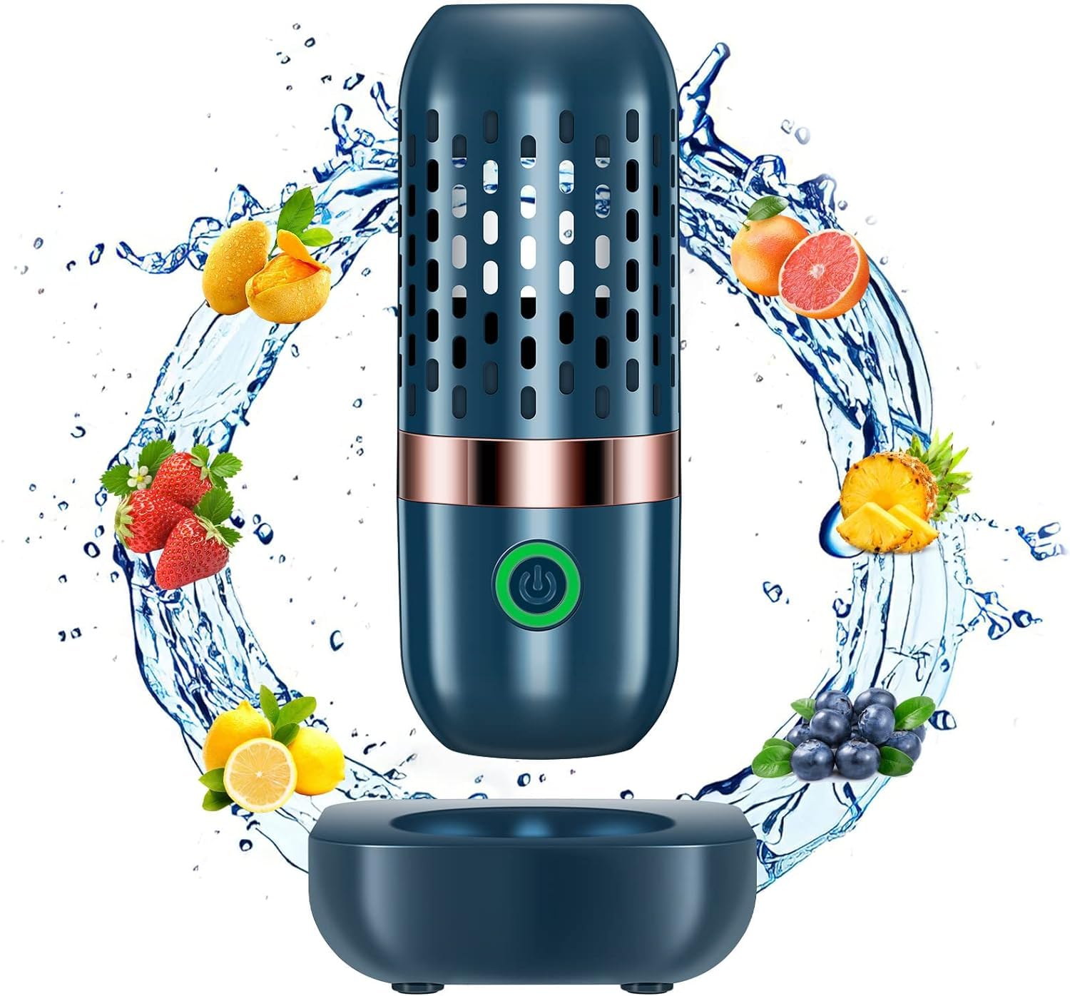 Nikou Fruit and Vegetable Cleaning Machine, Portable Cleaning and Cleaning Fully Automatic Food Purifier for Cleaning Fruit Rice Meat,USB Charging
