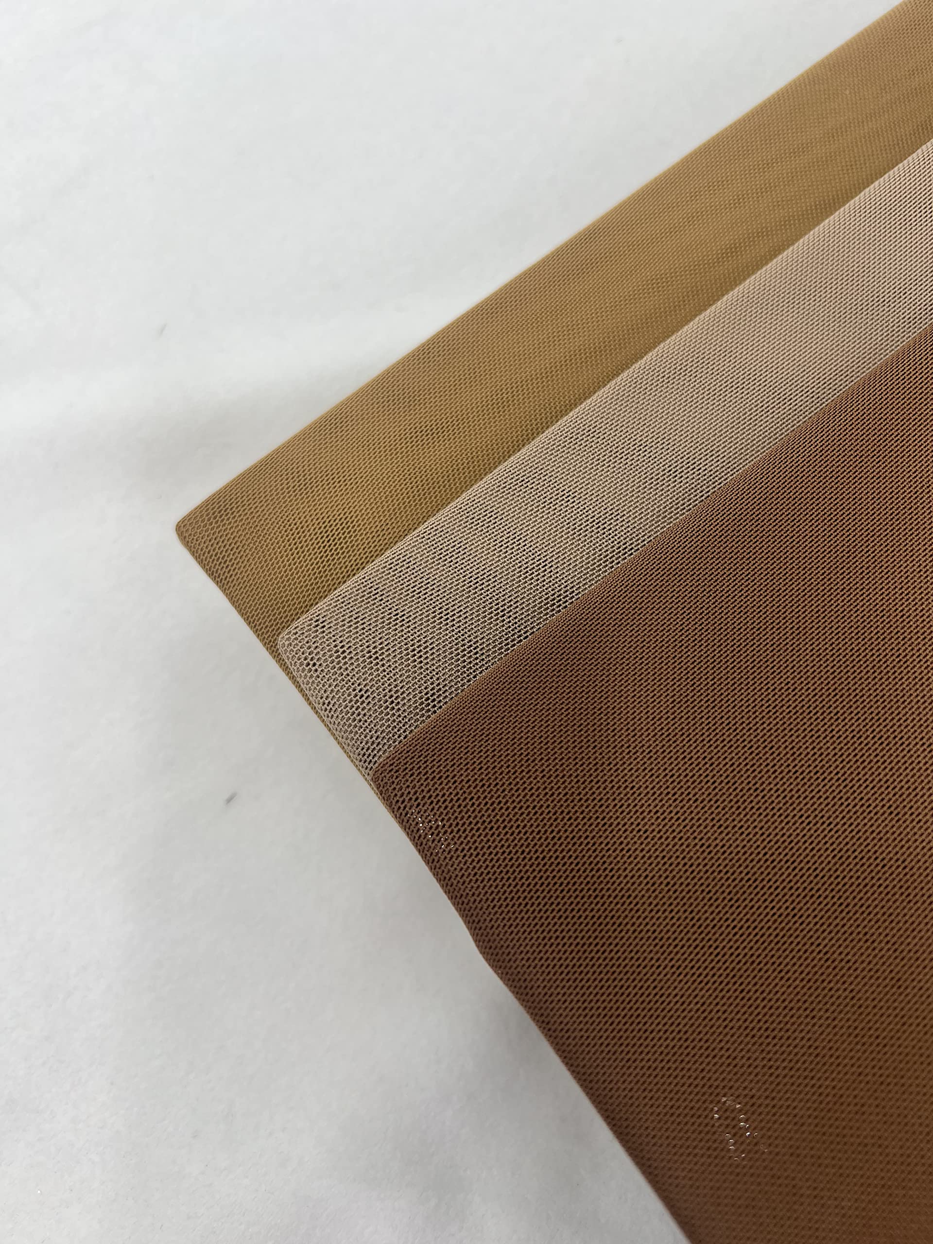 Tulle,Power Mesh,mesh Fabric, Skin Nude Fabric, Soft Touch Stretch Tulle 3 Yards M2 (Brown Nude)