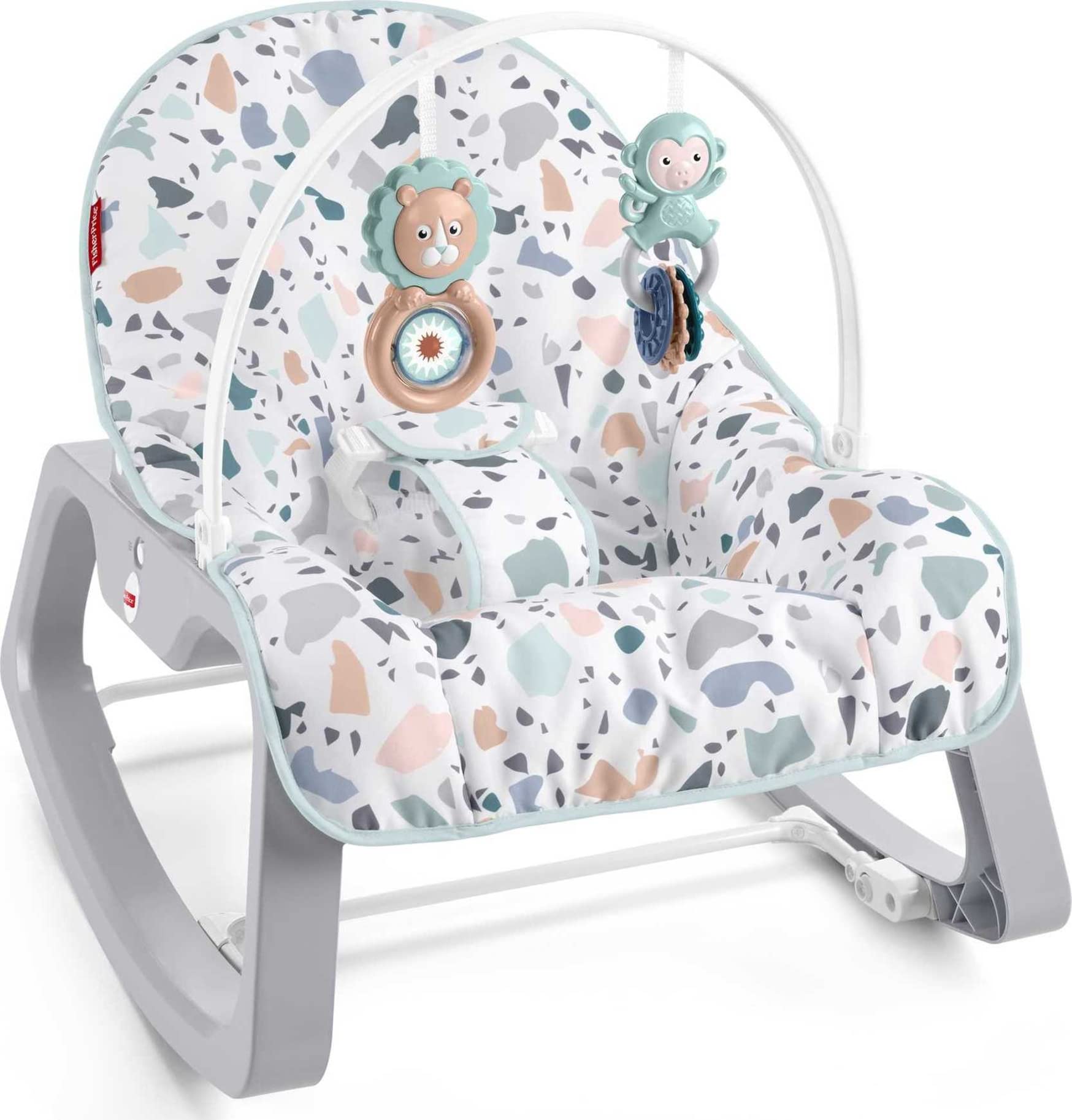 Fisher-Price Infant-to-Toddler Rocker Pacific Pebble, Portable Baby Seat, Multi, 24.13 x 5.25 x 13"