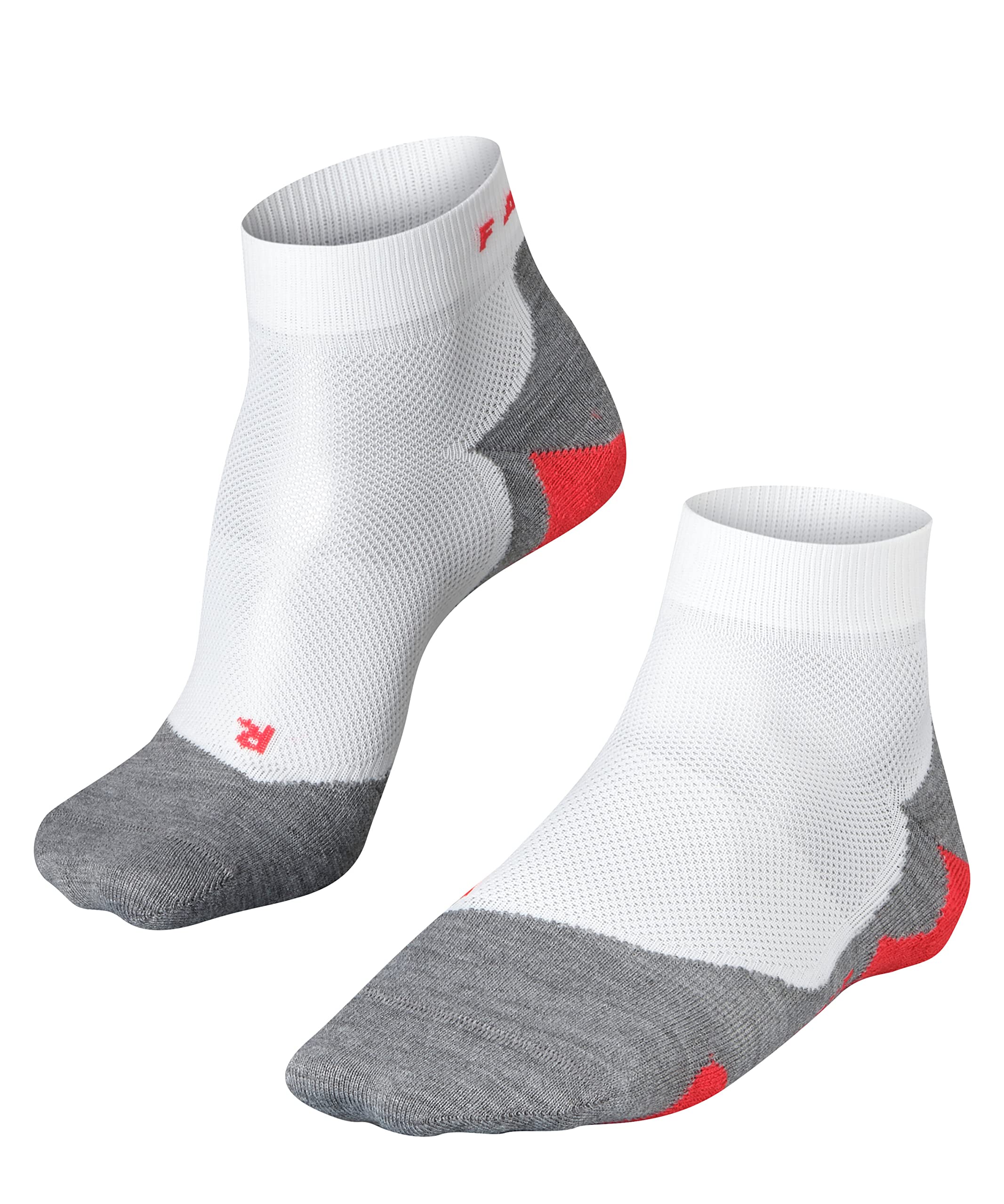 FALKE Men's RU5 Race Short Running Socks, Quarter Length, Ultralight Cushion, Athletic, Breathable Quick Dry, Nylon, White (White-Mix 2020), 6.5-8.5, 1 Pair