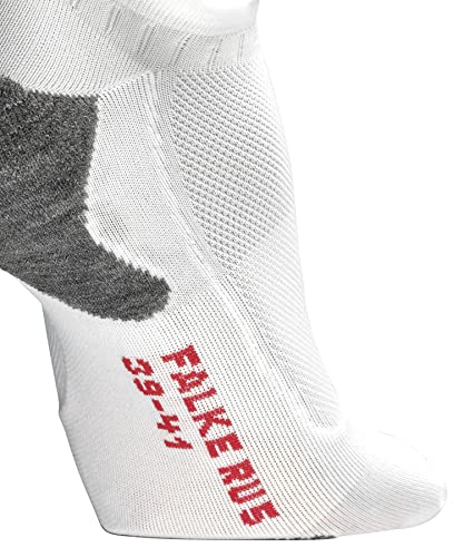 FALKE Men's RU5 Race Invisible Running Socks, No Show, Ultralight Cushion, Athletic Sock, Breathable Quick Dry, Nylon, White (White-Mix 2020), 9-10, 1 Pair