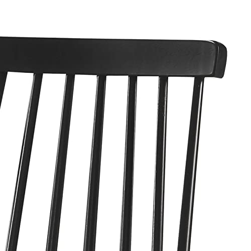 DUHOME Dining Chairs Set of 4 Wood Dining Room Chair Black Spindle Side Kitchen Room Country Farmhouse Chairs Black