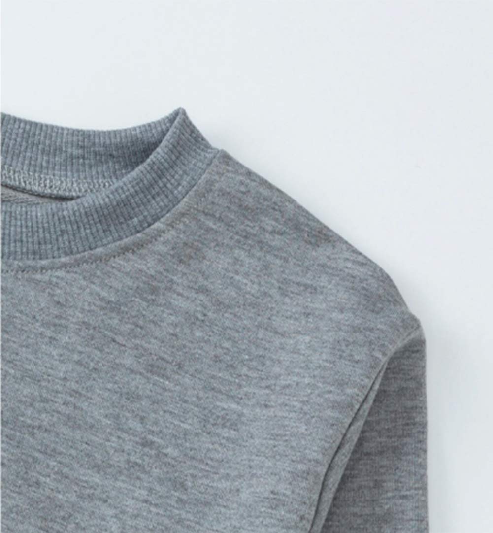 G-Amber Girls Long Sleeve Sweatshirts Kids Crop Print Funny Letters Fashion Pullover Tops Grey Hell Daisy
