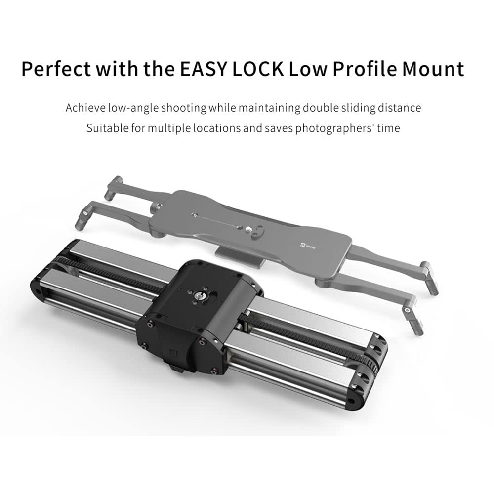 Fiil Zeapon Micro 2 Portable Camera Rail Slider, Travel Distance 54cm/21in, Consistency Speed, Carry Bag included - Bundle with Low Profile Mount Easy Lock 2 with Ball Head, Max.Payload 8kg/18lb