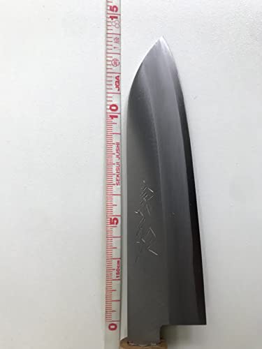 Goh Umanosuke Yoshihiro Small Santoku Knife, silver,brown