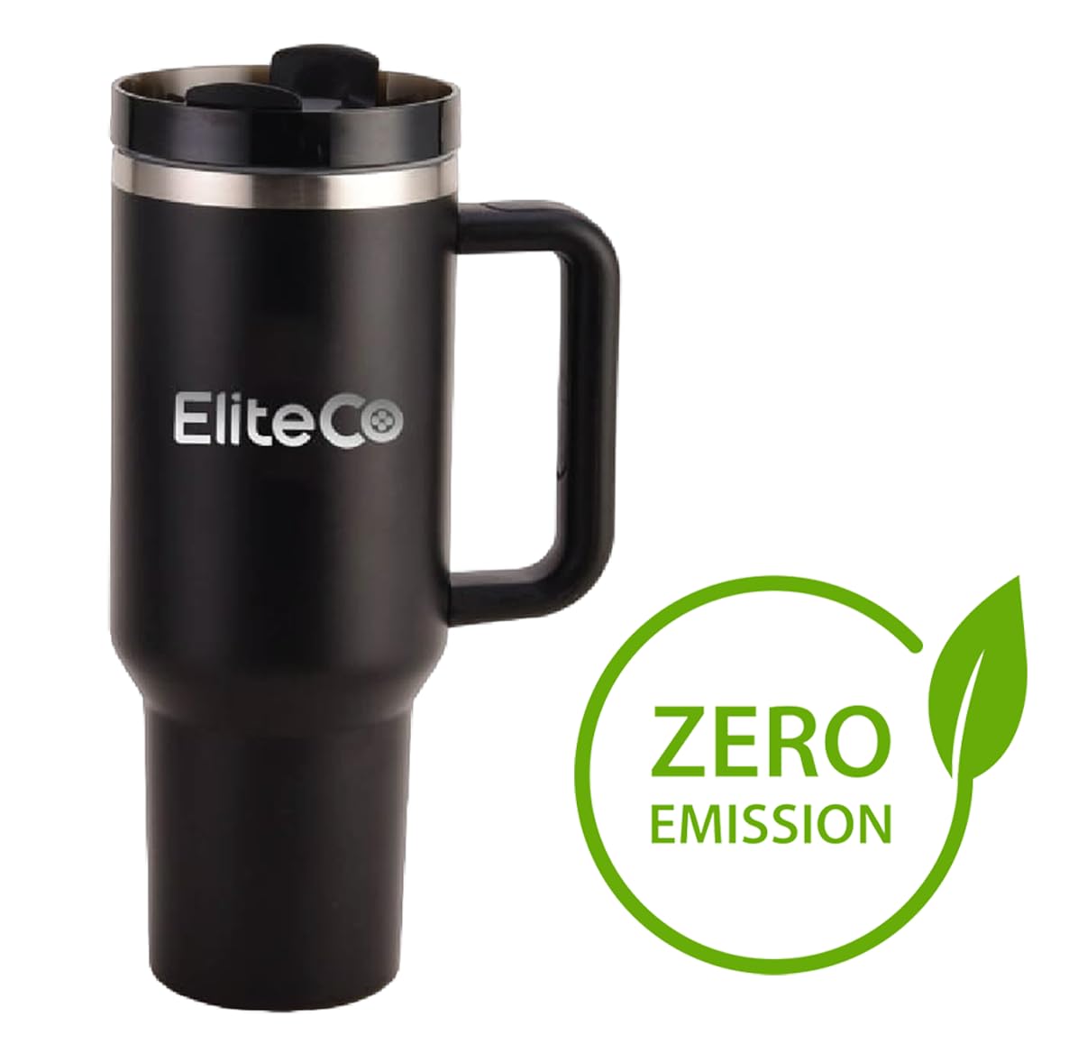 EliteCo 40oz Travel Mug | Insulated Coffee Mug | Stanley Cup BPA Free Lid Stainless Steel Tumbler With Handle And Straw