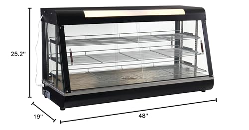 Kratos 30Y-017 48" Hot Food 3 Shelf Display Case and Merchandiser with Sliding Doors - 120V, 1200W