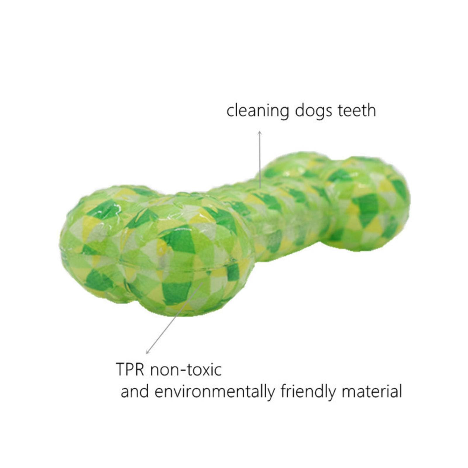 LOQNXQZC Pet molar toy ringing bone dog chewing biting bone molar Rod interactive rubber dog bite training dog, 6.3x2.9x1.6 inch *2