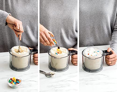 Pints 4 Pack, Compatible with NC299AMZ & NC300s Series Creami Ice Cream Makers, BPA-Free & Dishwasher Safe, Color Lids, 1, Clear/Grey/Lime/Pink/Acqua