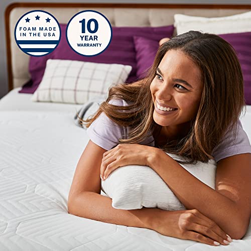 Sleep Innovations Hudson Hybrid 10 Inch Cooling Gel Memory Foam and Innerspring Mattress with Cool Touch Quilted Cover, King Size, Bed in a Box, Medium Support