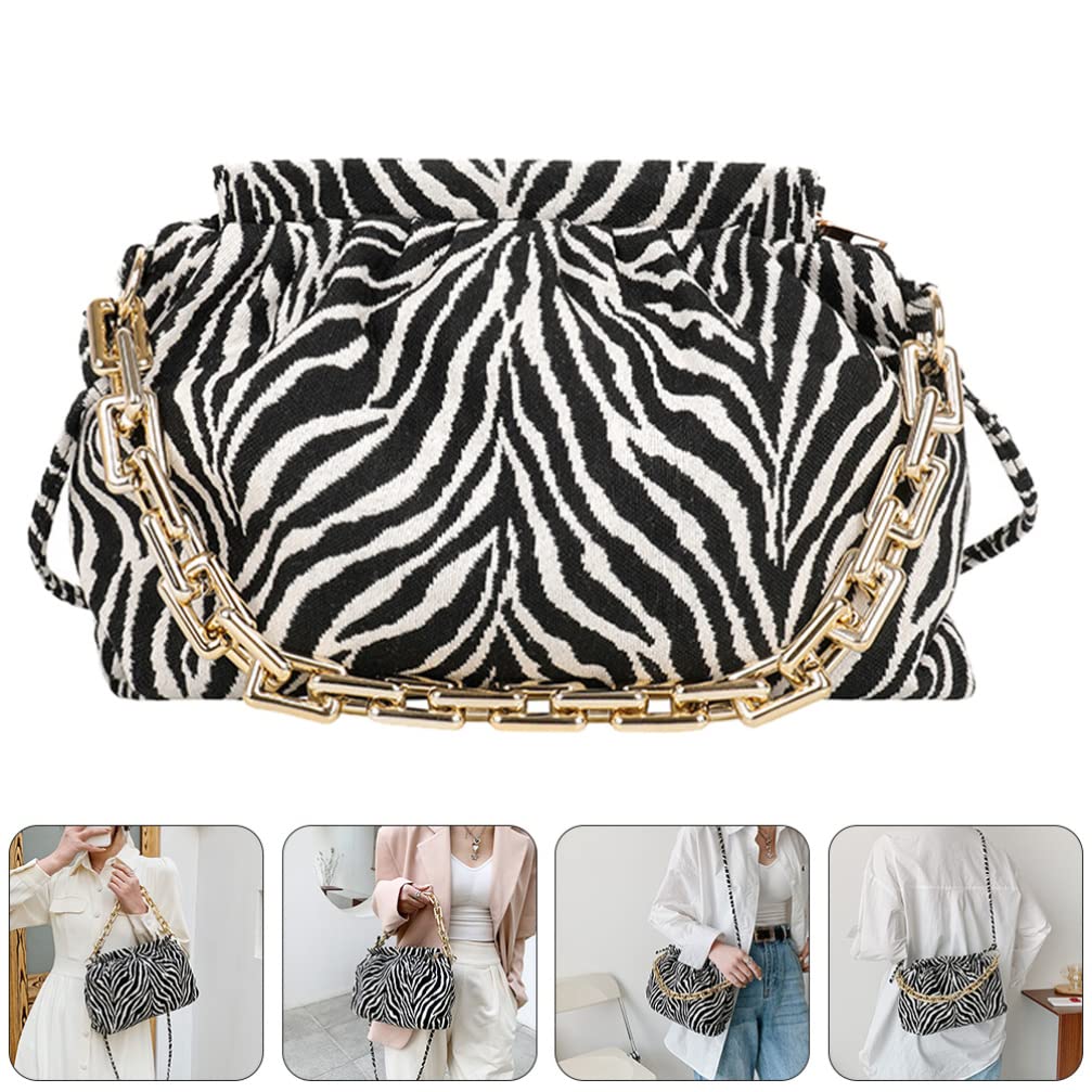 GALPADA Zebra Print Shoulder Bag Bag Shoulder Purse Clutch Purse Storage Bag