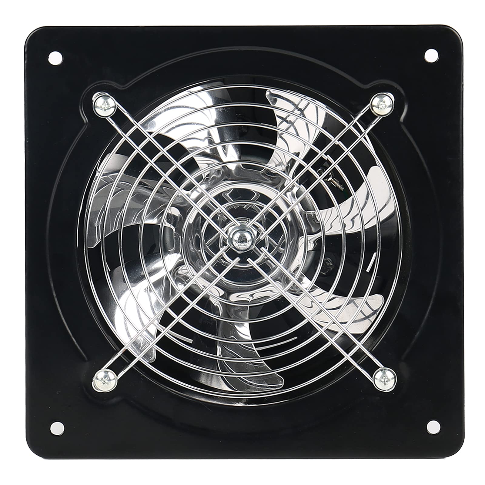 Fepinc Exhaust Fan with Plug, 8 inch 735CFM Through-the-Wall Extractor Exhaust with Light Weight Pure Copper Motor, Ventilation Fan for Kitchen, Bathroom, Toilets, Bedroom, and Office, 110V, Black