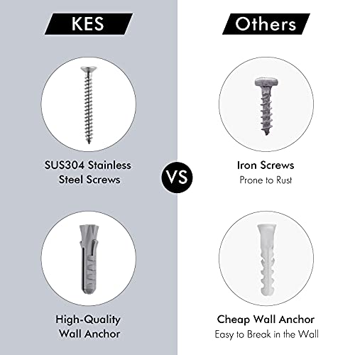 KES Bathroom Towel Hook Robe Hook Coat Hook Shower Kitchen Wall Hanging Hooks Wall Mount SUS 304 Stainless Steel Matt Black, A2164-BK