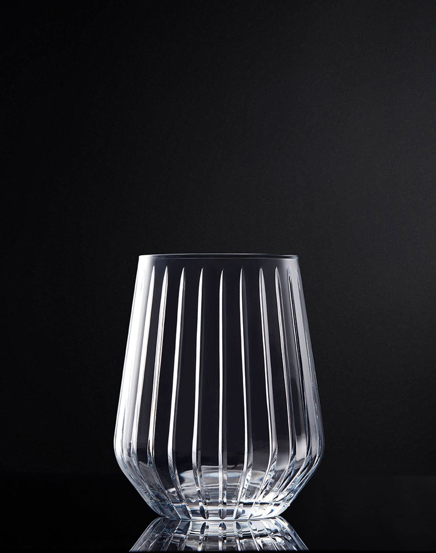 Grace Era Stemless Wine Glasses Set of 4 Beverage Cups, Zelda Collection, Wine Tumblers for Red and White Wine, Water Glasses, Drinking Glasses Unique Gift for Women, Men, Wedding