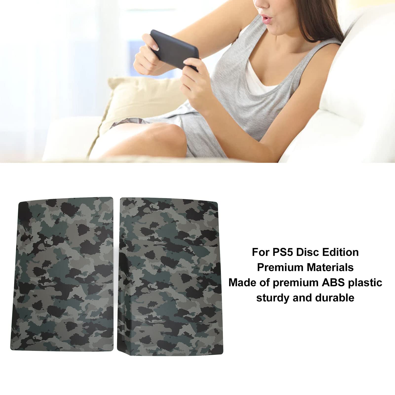 Game Console Faceplate, Disc Edition Precise Interface Faceplate Cover Universal Replacement Dustproof for Game Console Panel