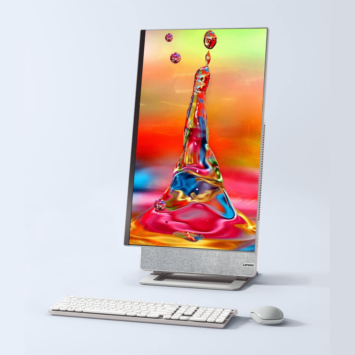 Lenovo Yoga AIO 7 Premium Desktop, 27" 4K Touchscreen, AMD Ryzen 7 5800H, AMD Radeon RX 6600M, 64GB RAM, 2TB SSD, 5M IR Webcam, Wi-Fi 6, Wireless Keyboard&Mouse, Windows 11 Home