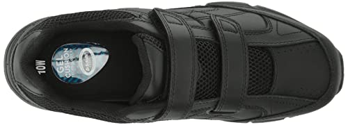 Dr. Scholl's - Men's Brisk Light Weight Dual Strap Sneaker, Wide Width (12 Wide, Black)