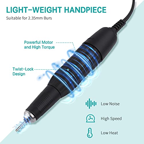 LVCHEN N3 MicroMotor Technician-handle - 35K RPM Polisher Micro Motor Polishing Hand Tool for Lab Jewelry Ceramics Silicone Glasswork Woodcarving Artware,110V