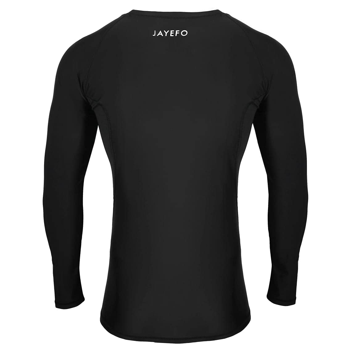 Jayefo Rash Guard Mens Full Sleeve Shirt for Workout, Gym, MMA, BJJ, Surfing, Kayaking - Athletic Men Compression Shirt for - Medium - Black