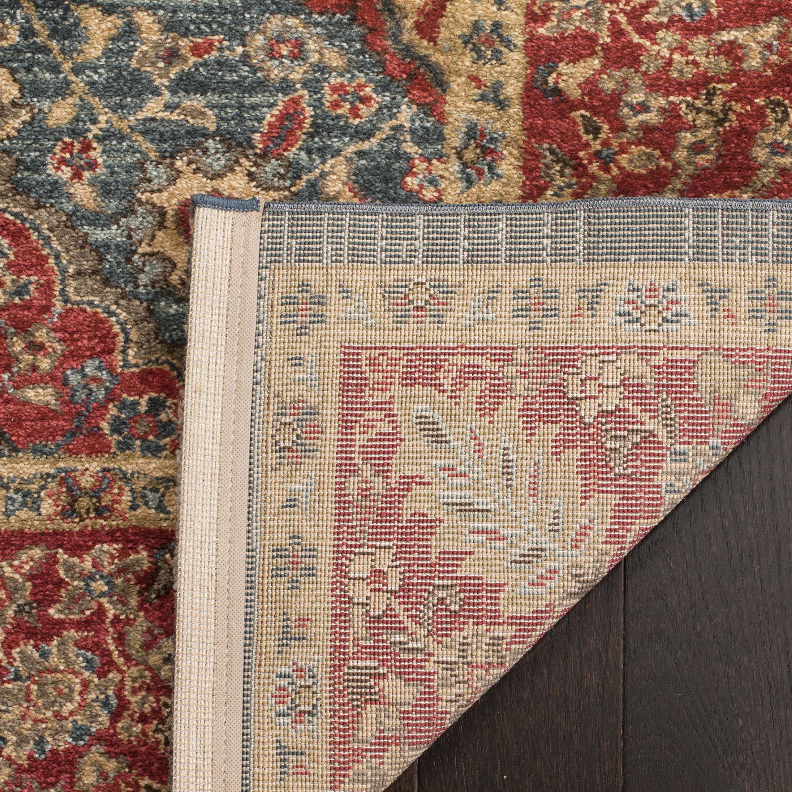 SAFAVIEH Mahal Collection 11' Square Navy / Red MAH655C Traditional Oriental Non-Shedding Living Room Bedroom Dining Home Office Area Rug