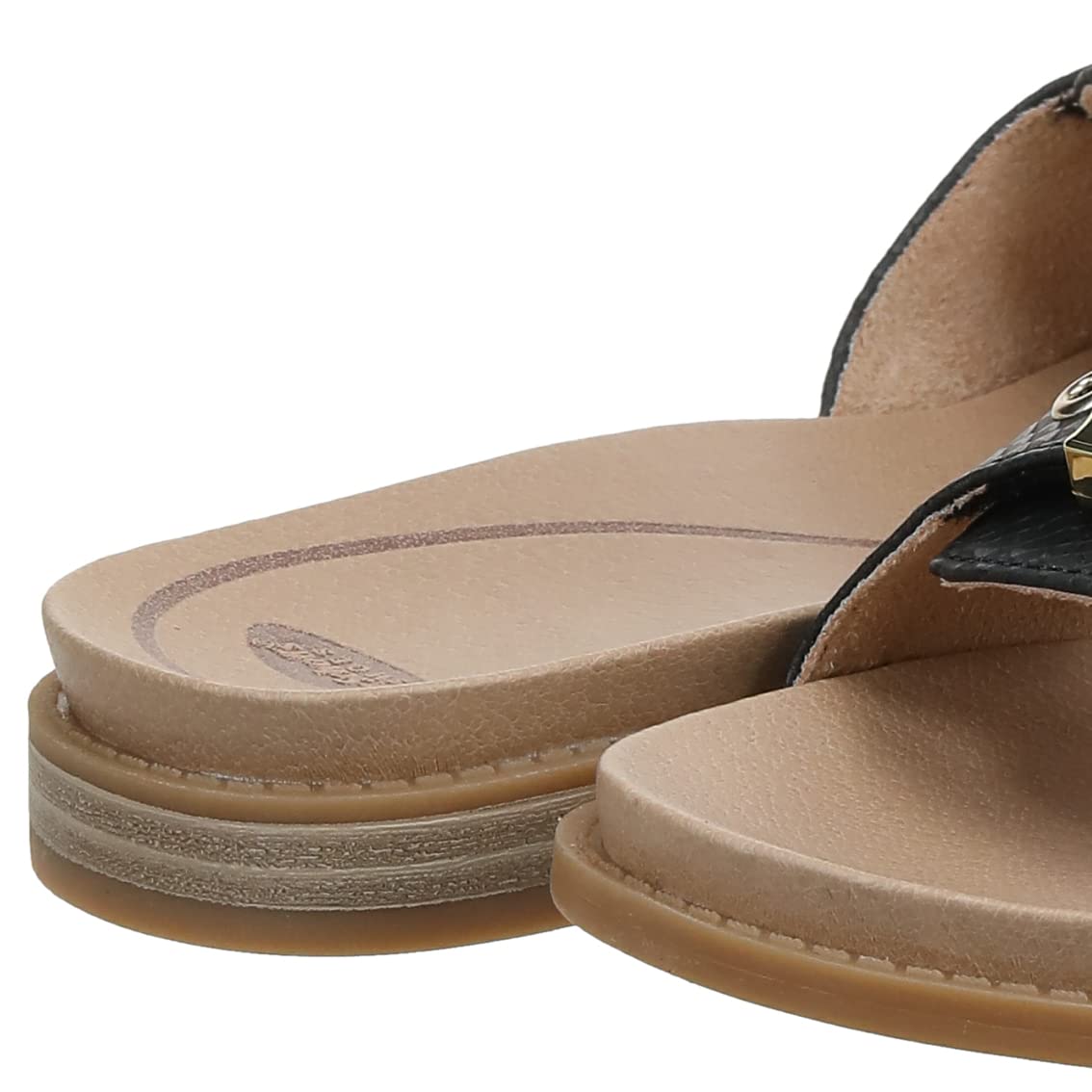 Dr. Scholl's Shoes Women's Originalist Slide Flat Sandal,Black Sunset Snake Print,8.5